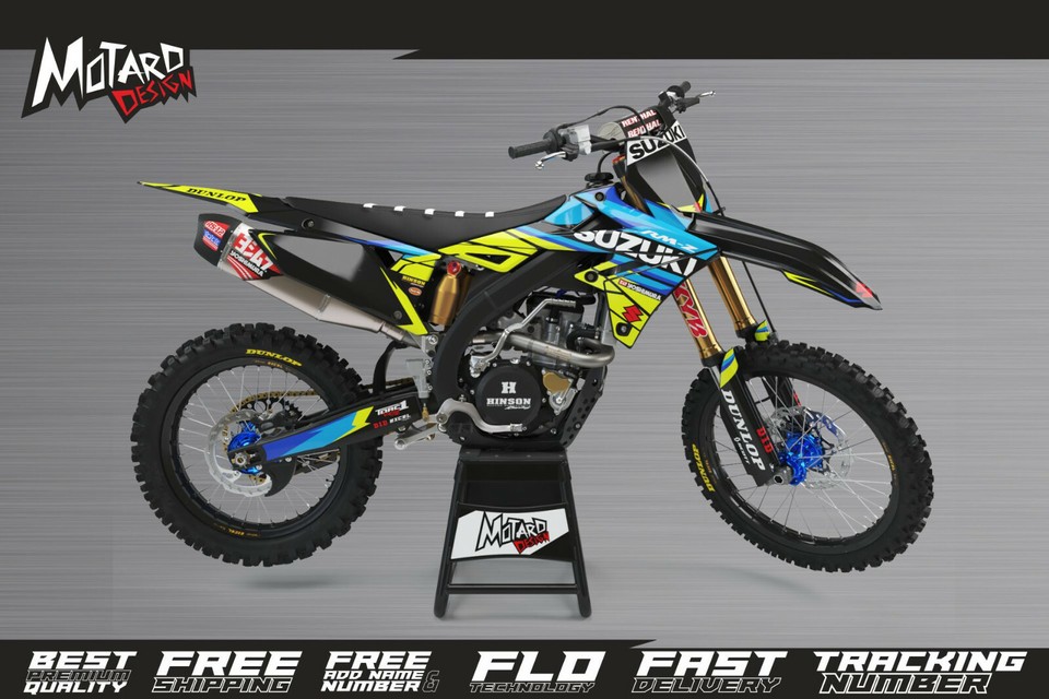 Suzuki Graphics Kit RM 125 250 Restyle 2001 2002 2003 2004 2005 2006 ...