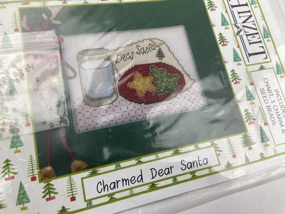 HINZEIT Charmed Dear Santa Counted Cross Stitch Pattern With Charm And ...
