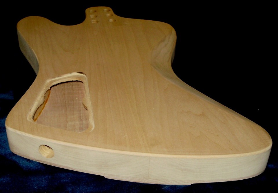 GLUFF CUSTOM 4 STRING BASSWOOD / MAPLE BASS GUITAR BODY, HAND MADE IN ...