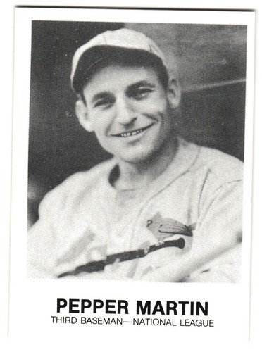 Pepper Martin 1983 Renee Galasso, Inc. MLB Card #203 | eBay