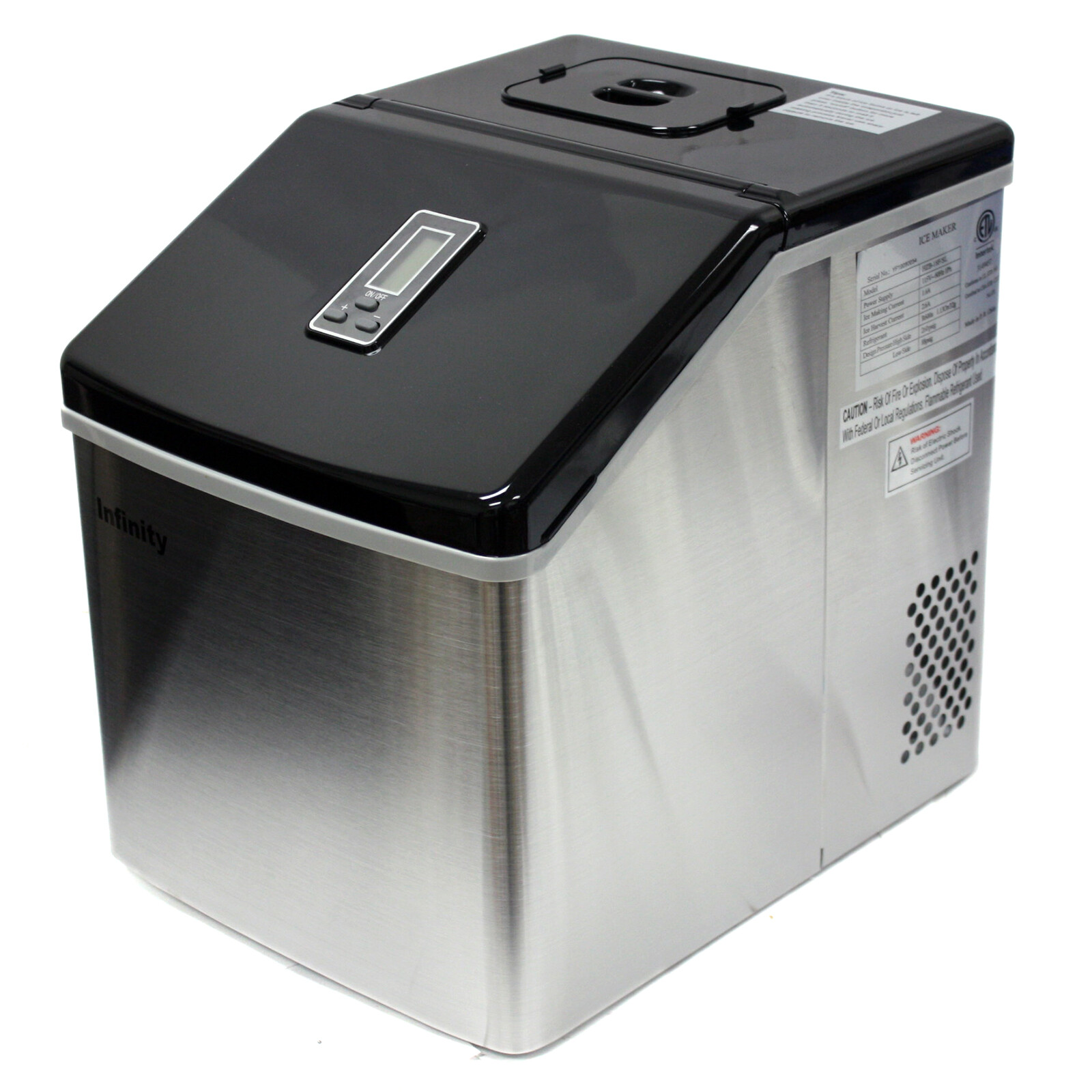 39 Lbs/Day Portable Table Top Ice Maker Making Machine Stainless Steel ...