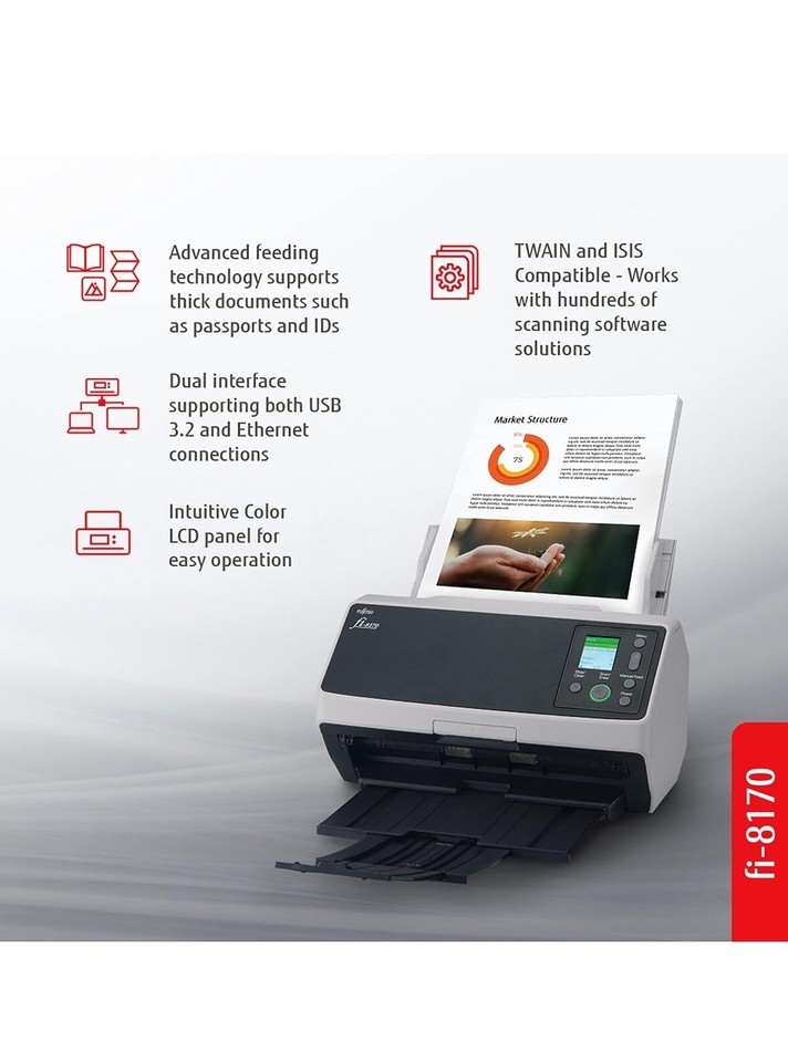 New RICOH FI-8170 Professional High Speed Color Duplex Document Scanner ...