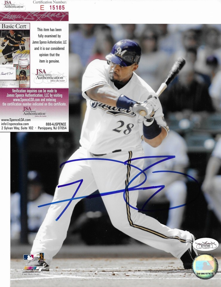 Prince Fielder Signed 8x10 Photo Autographed JSA COA Milwaukee Brewers ...
