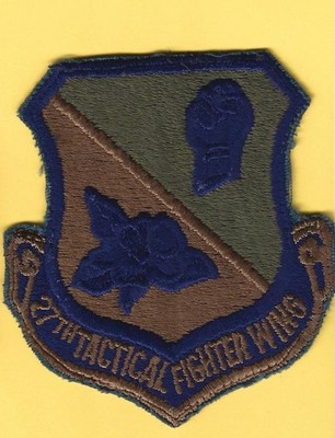27th Tactical Fighter Wing Patch US Air Force 4 in x 3.75 in | eBay