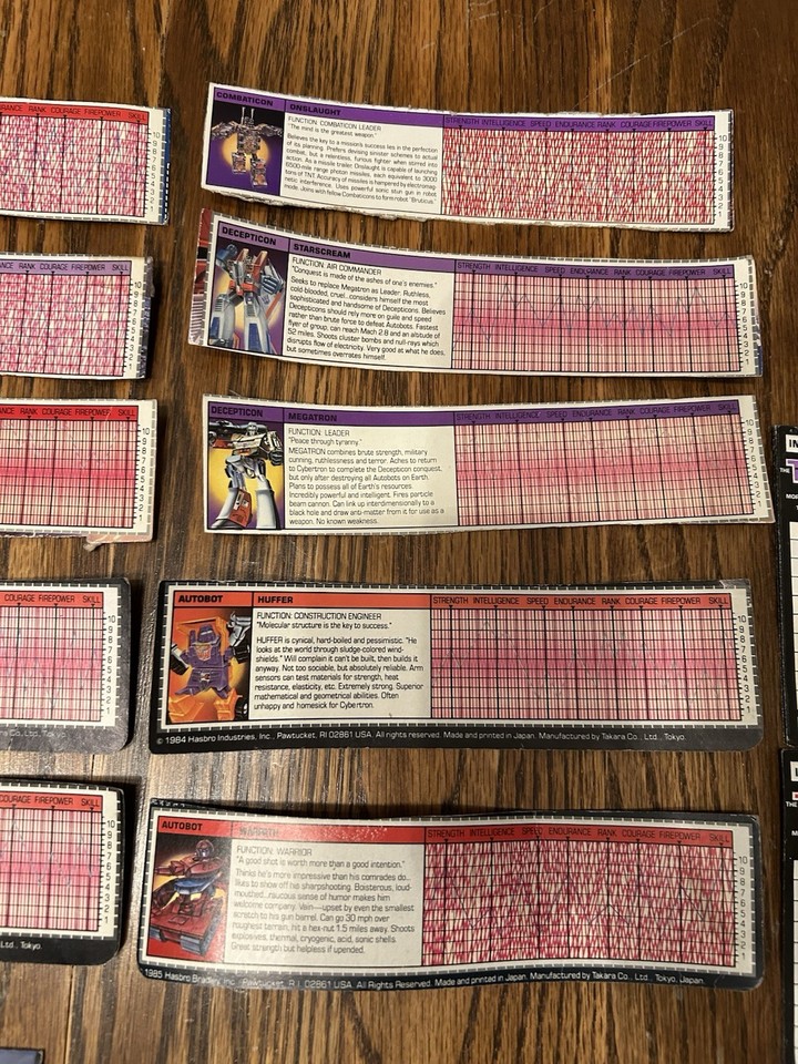 Vintage G1 Transformers Lot Starscream Onslaught Paperwork Instructions ...