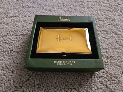 Harrods Gold Plated Business Card Holder. | eBay