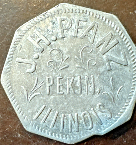 TOKEN Pekin, Illinois J.H. PFANZ GOOD FOR 1 PINT OF MILK | eBay