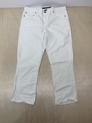 Women's Calvin Klein White Jeans Straight - Size 32/14 - Nice! Approx ...