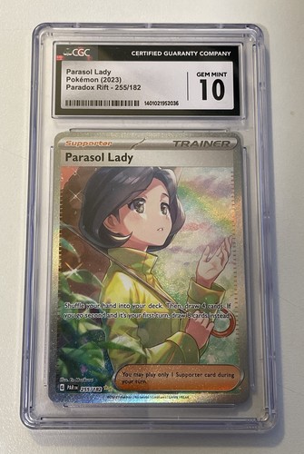 CGC 10 Parasol Lady 255/182 SAR PAR EN Paradox Rift Pokemon Card | eBay