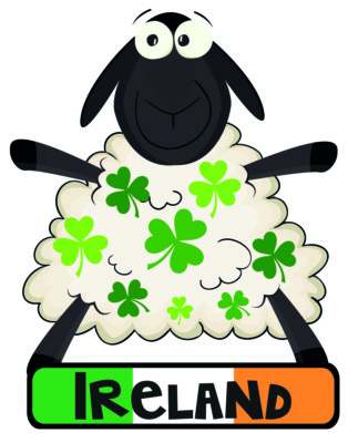 Irish Shamrock Sheep Ireland Car Bumper Window Sticker Vinyl Decal ...