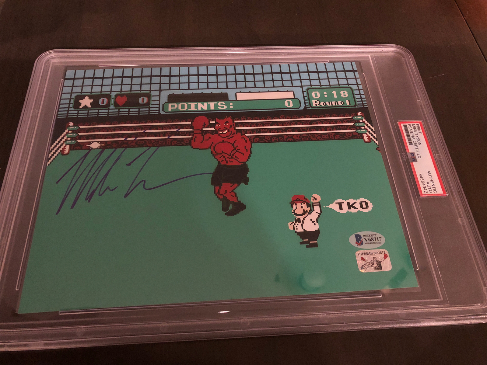 MIKE TYSON AUTOGRAPH SIGNED 8X10 PHOTO, Punch Out Encapsulated PSA DNA ...