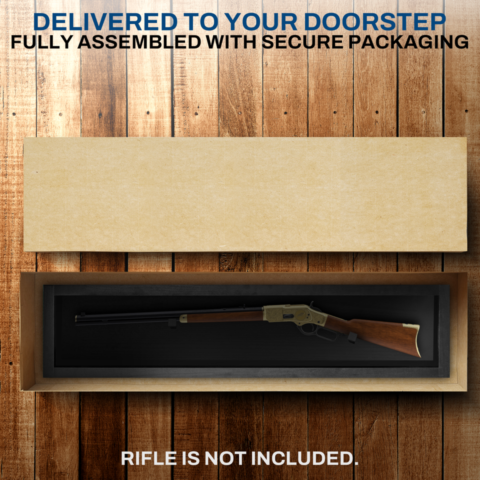 Single Rifle Gun Cabinet Display Case Wall Rack Replica Airsoft Civil ...