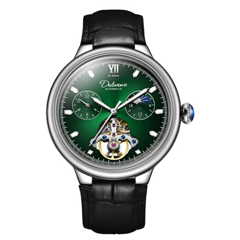 DULUNWE Luxury Men's Mechanical Automatic Watch Tourbillon 3ATM ...