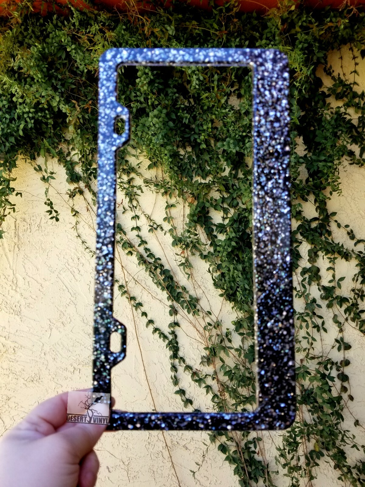 Black and Silver License plate Frame . Custom car license plate car ...