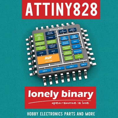 LONELY BINARY MICROCHIP ATMEL ATTINY IC ATTINY828 Microcontroller ARDUINO IDE | eBay Australia