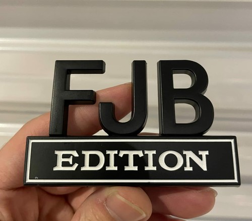 FJB Edition Truck Decals Emblems Car Metal Stickers (1PCS, Black/White ...