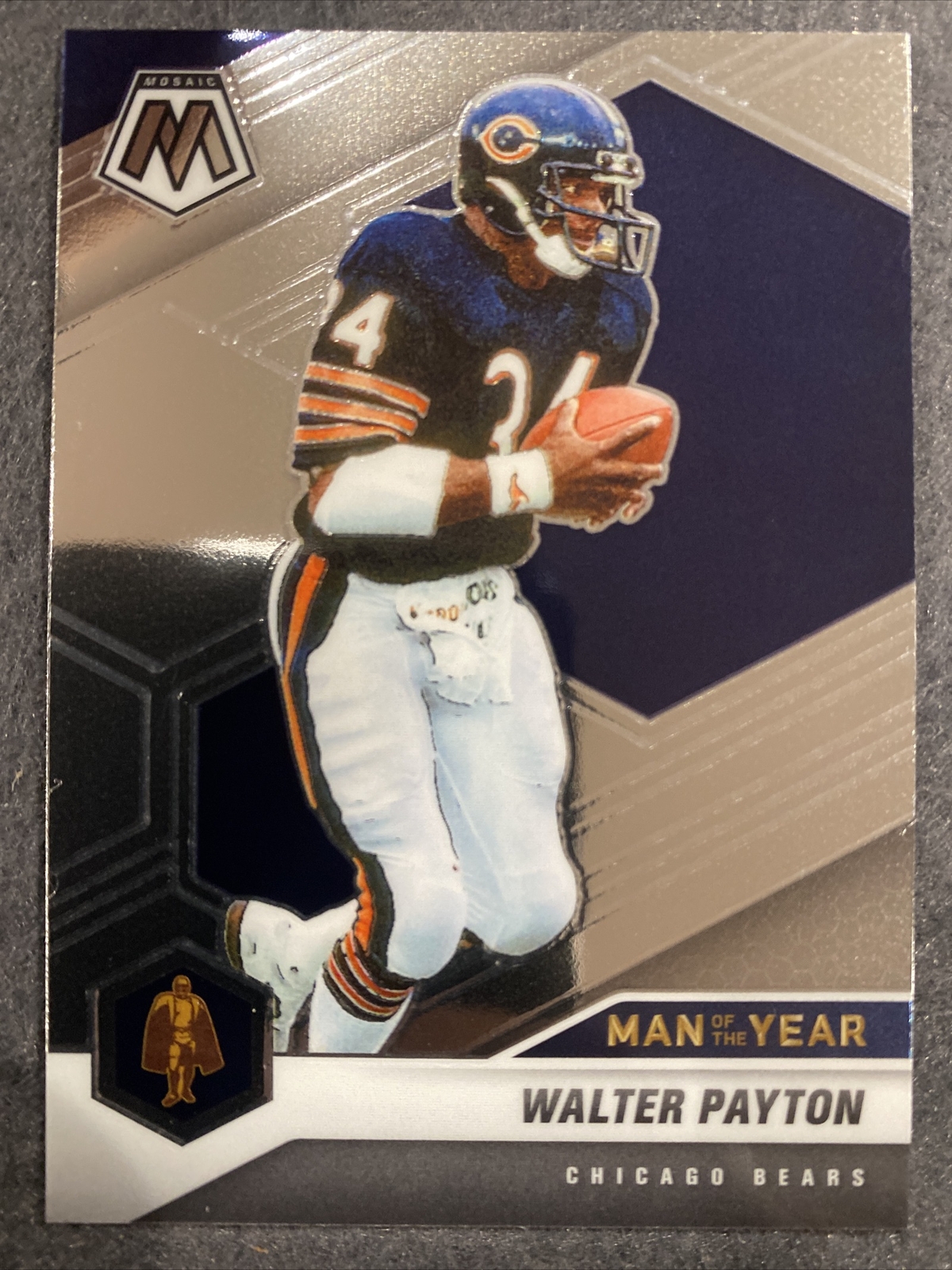 2021 Panini Mosaic Football NFL #261 Walter Payton Base Man of the Year ...