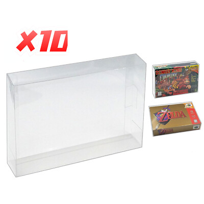 10x SUPER NINTENDO SNES CIB - CLEAR PLASTIC PROTECTIVE BOX PROTECTOR ...