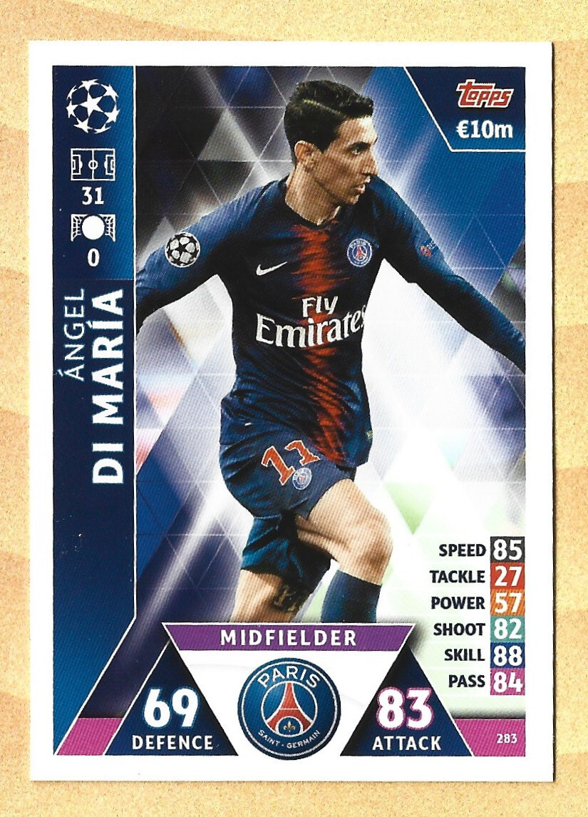 2018-19 Angel Di Maria Topps Match Attax Card #283 | eBay