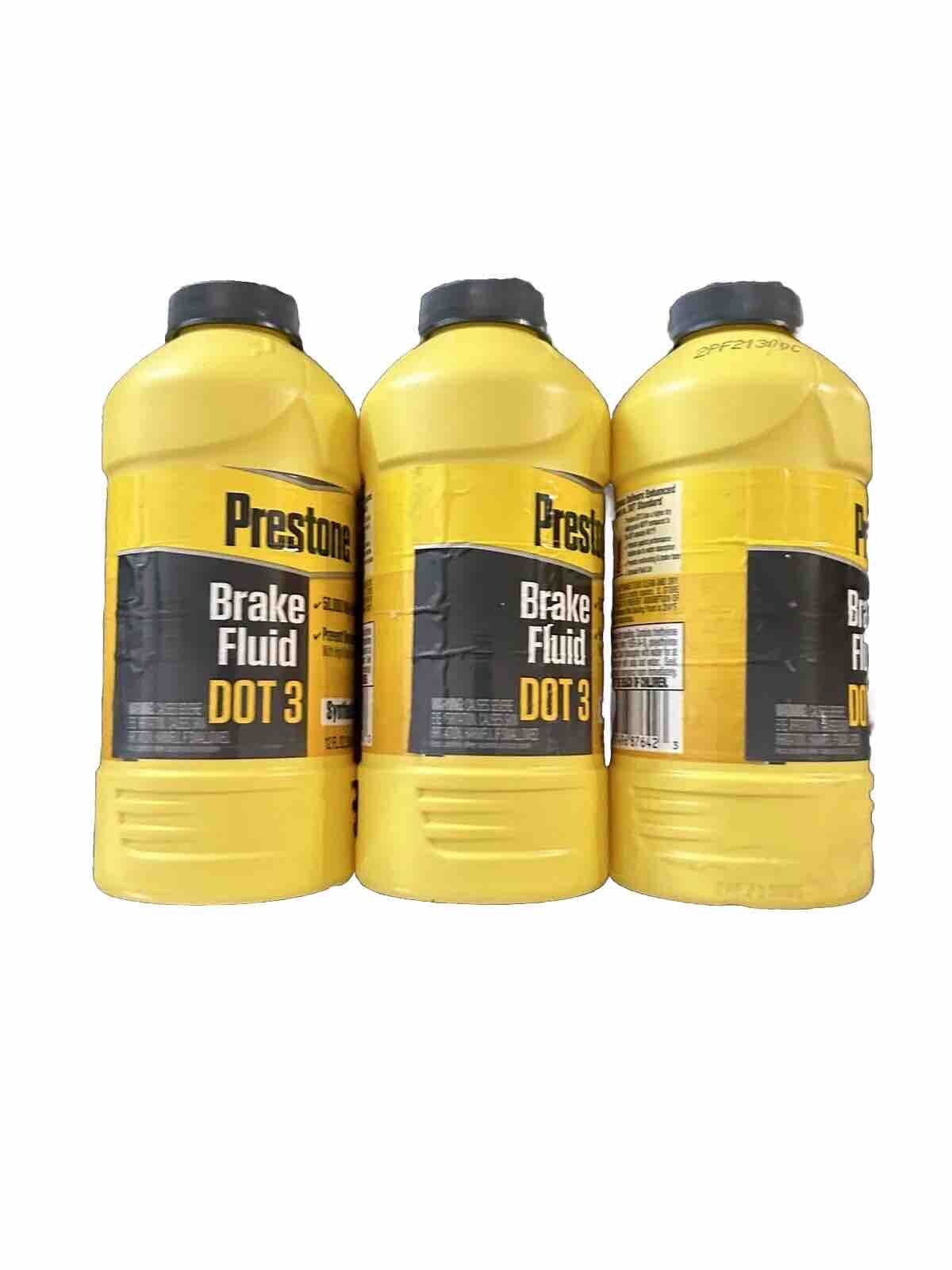 3 - Prestone DOT 3-Brake Fluid - 12 fl. oz. - Synthetic, High Grade ...
