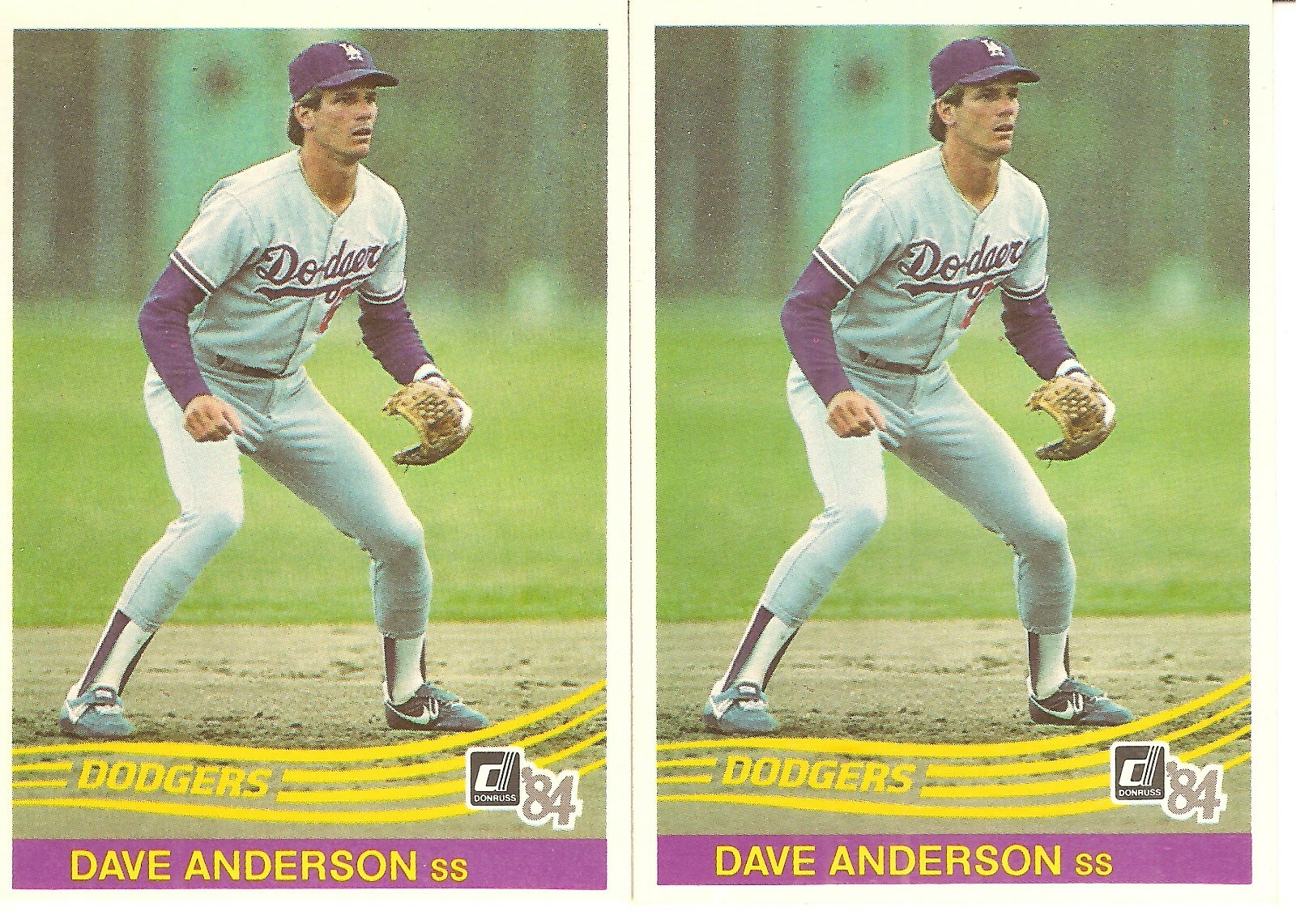 2 CARD 1984 DONRUSS DAVE ANDERSON BASEBALL CARD LOT #642 | eBay
