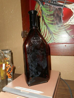 NYAL QUALITY Vintage Bottle Antique Brown Amber Nyal Quality Glass ...