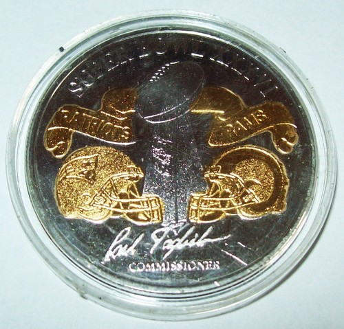 2002 Official NFL 1oz .999 Fine Silver Super Bowl XXXVI Coin #/7500 ...