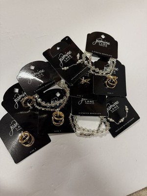 Bulk lot wholesale job lot jewelry 75 pieces necklace bracelets rings ...
