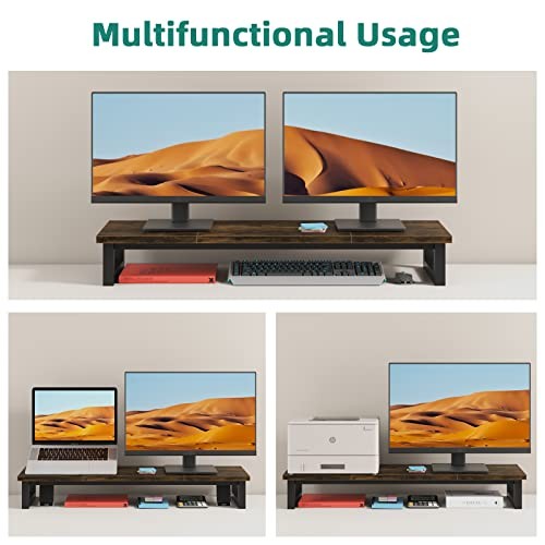 Dual Monitor Stand Riser, 39Inch Large Monitor Stands for 2 Monitors ...