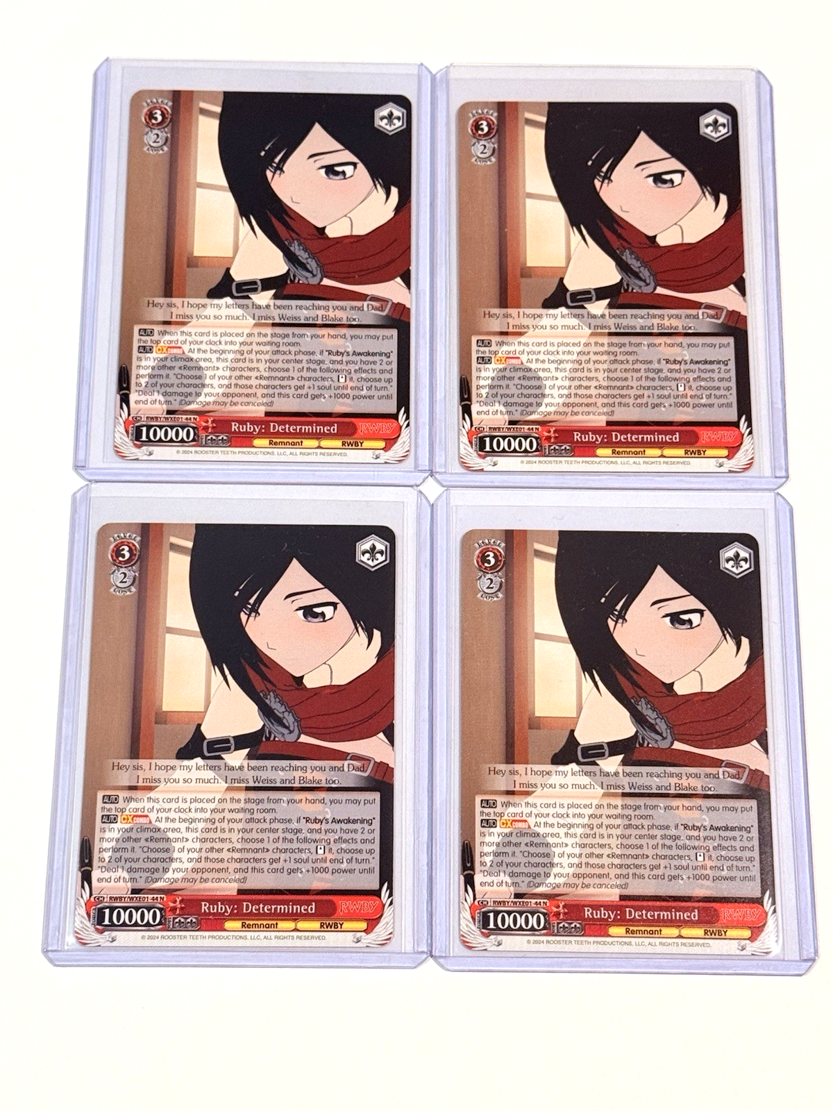 Weiss Schwarz RWBY Premium - Ruby: Determined Normal Non Foil #RWBY ...