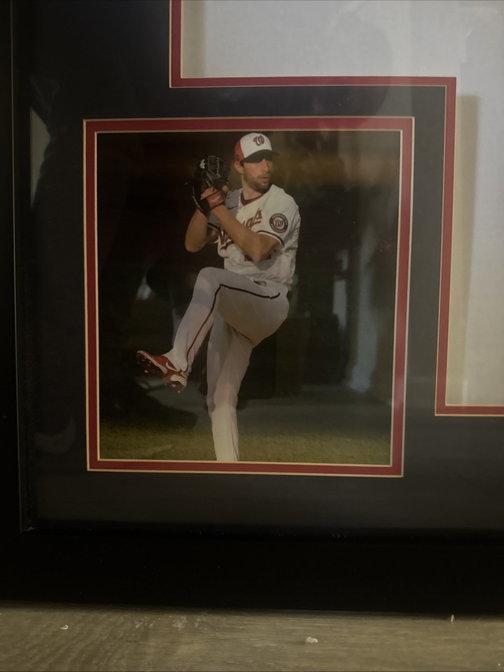 Max Scherzer Signed Framed Jersey Washington Nationals #31 COA Pinpoint ...