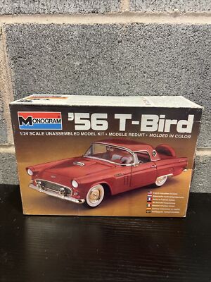 Orig Vintage 1982 MONOGRAM 1/24 Scale 1956 FORD T-BIRD Model Kit ...