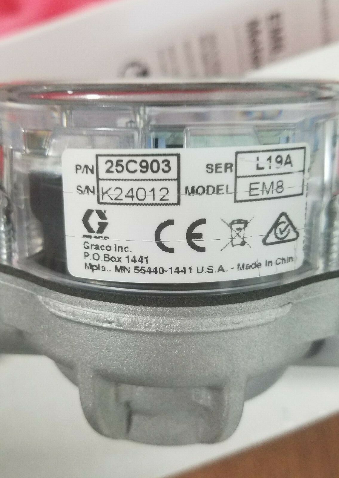 Graco 25C903 EM8 Series Electronic Manual Oil Meter Rigid Extension 1/2 ...
