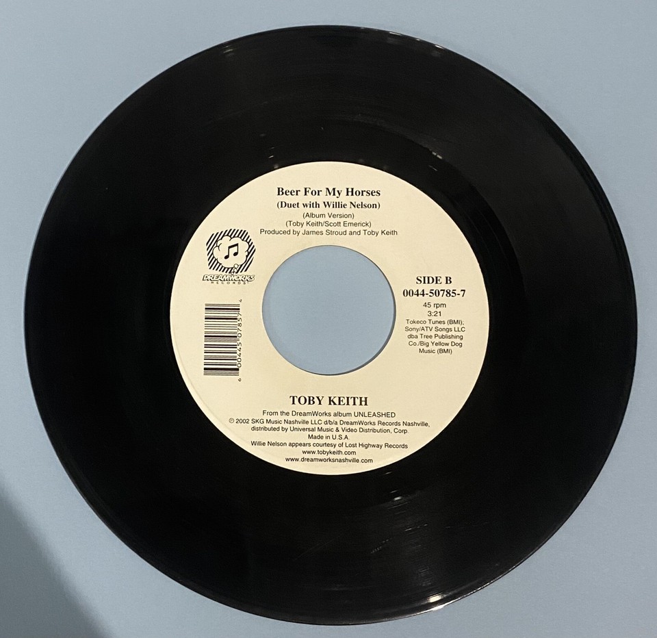 Toby Keith " Rock You Baby / Beer for My Horses W/ Willie Nelson " Rare ...