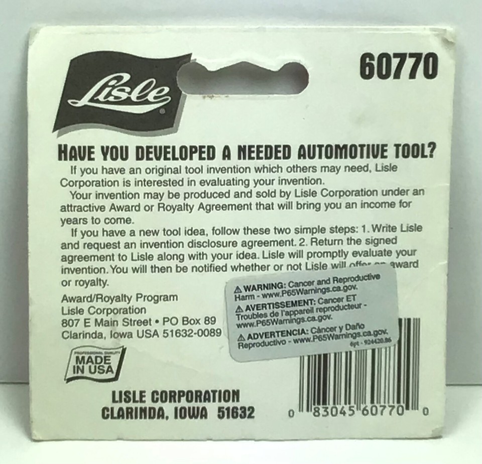 Lisle Tools #60770 / 12 Point Triple Square 8MM 1/2" Hex Internal ...