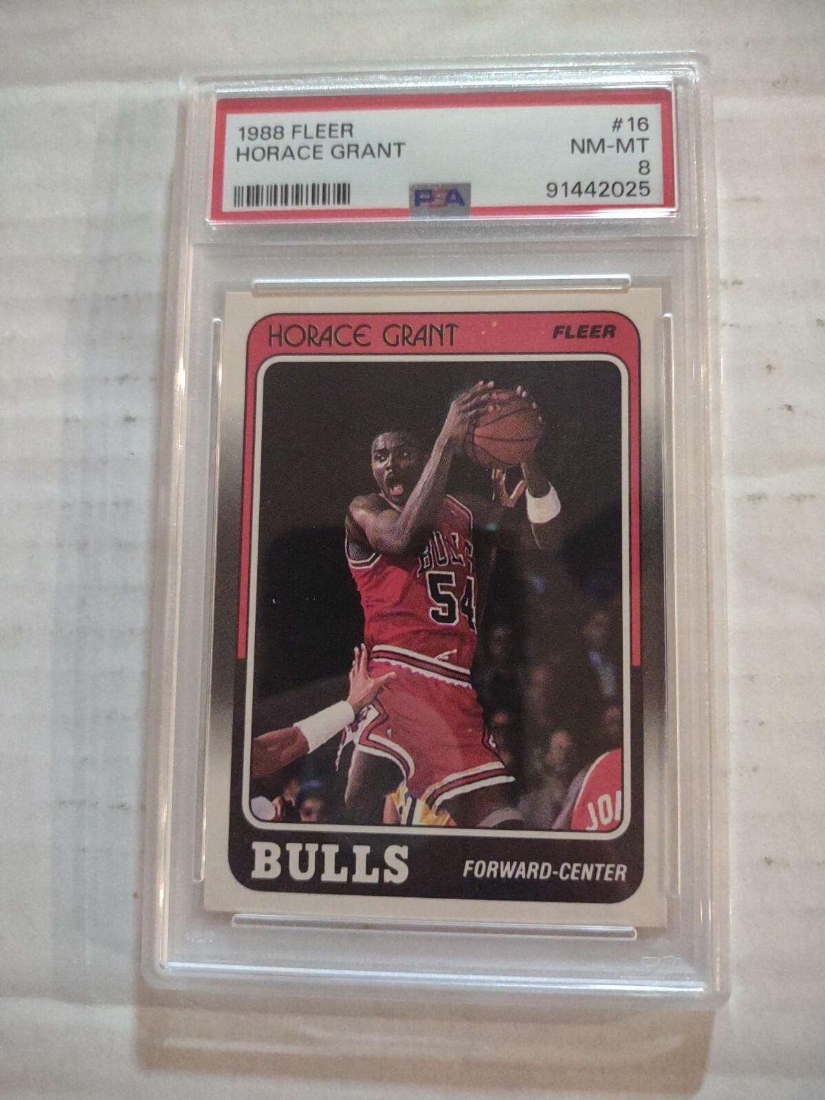 1988 FLEER HORACE GRANT #16 ROOKIE RC CHICAGO BULLS PSA 8 NM-MT | eBay