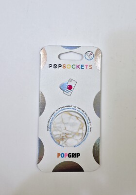 PopSocket White Gold Marble Phone Holder Grip Pop Socket FS | eBay