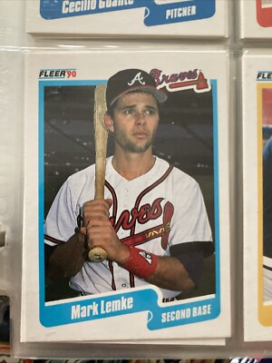 1990 Fleer - #587 Mark Lemke MINT Card MINT CONDITION RARE | eBay