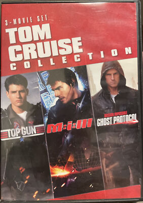 TOM CRUISE COLLECTION: DVD, 3-Disc Set. TOP GUN, MI 3, GHOST PROTOCOL ...