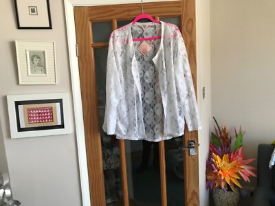Lace Jacket white by Michele Hope size 26/28 new with tags | eBay UK