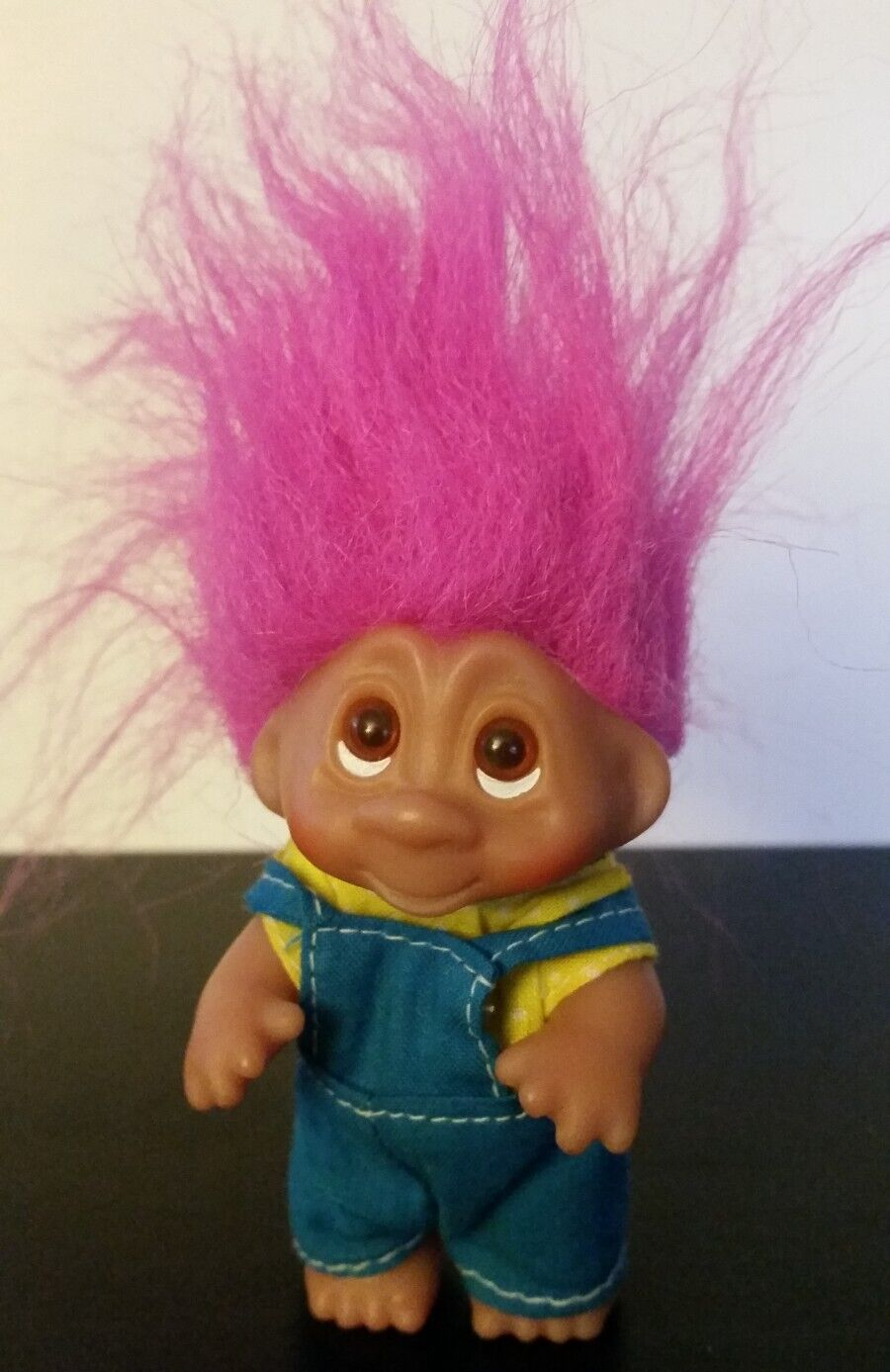 Trolls: Dam 3" Troll Doll in Overalls, pink hair (1985) | eBay