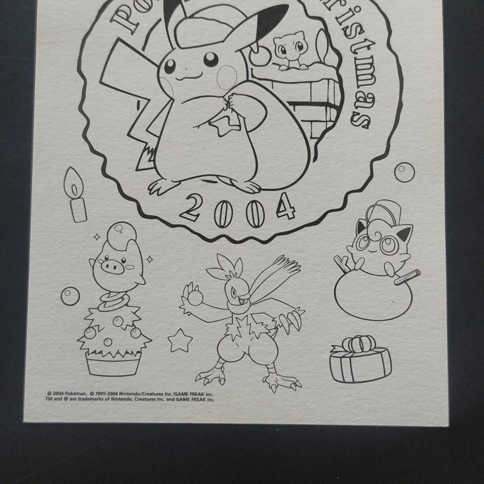 Pokémon Christmas Postcard Advanced Generation Pikachu Collectible Card ...