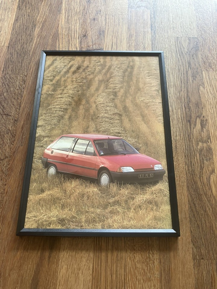 Framed Original Classic Citroen AX Red Magazine Picture Poster Man Cave ...