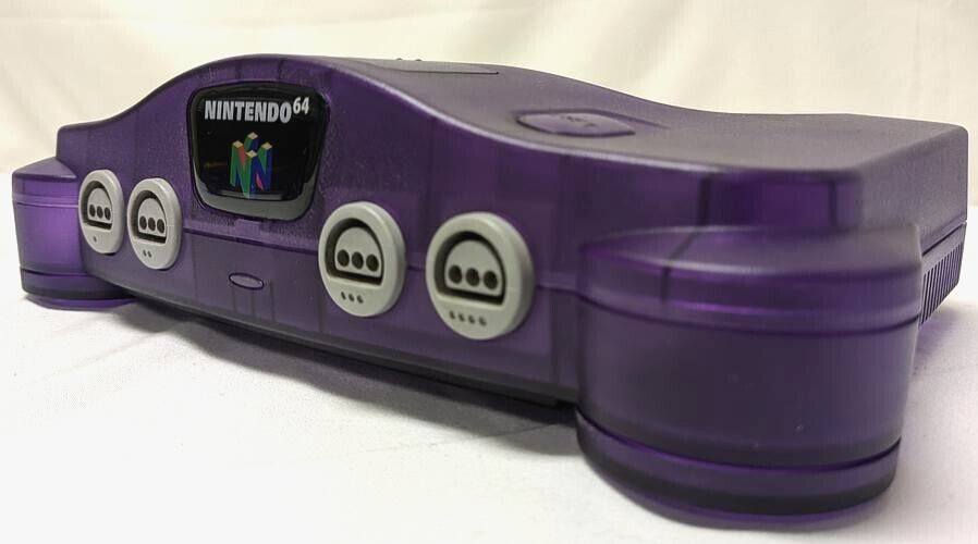 Vtg N64 Funtastic Grape Translucent PURPLE Nintendo-64 Gaming Console ...