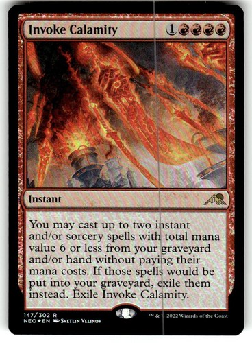 FOIL NM MTG Invoke Calamity Kamigawa: Neon Dynasty Regular | eBay