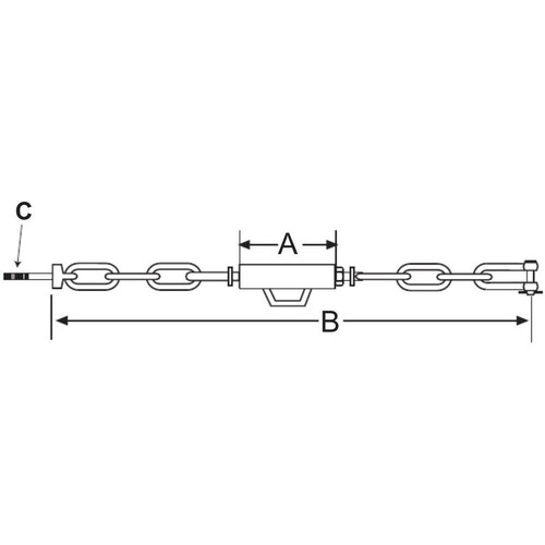 Two Universal 3 Point Hitch Chain Stabilizer Sway Check Chain 11.75" to ...