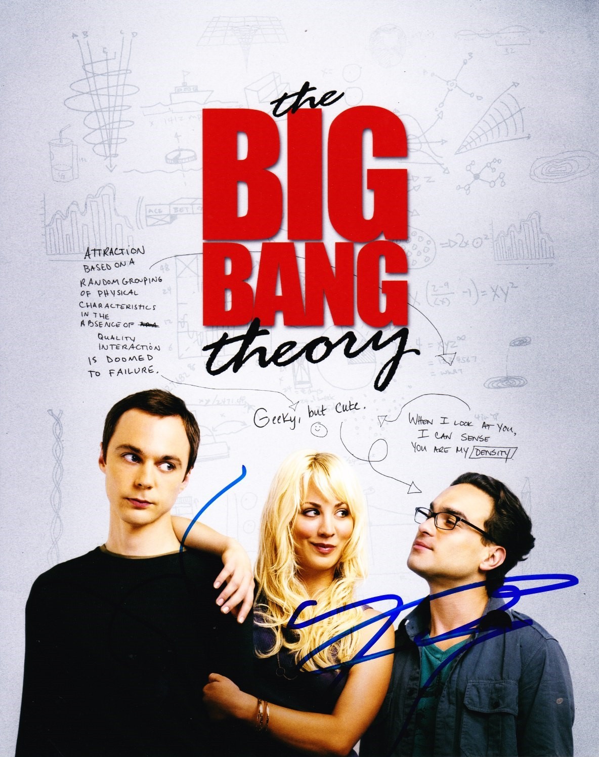 JIM PARSONS JOHNNY GALECKI BIG BANG THEORY SIGNED 8X10 PHOTO AUTHENTIC ...