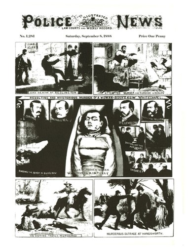 ANTIQUE VICTORIAN POLICE NEWS NEWSPAPER JACK THE RIPPER 7 A3 POSTER ...