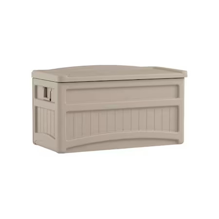 Suncast Db7500 73 Gal Resin Deck Box With Seat, Light Taupe 44365011929| eBay