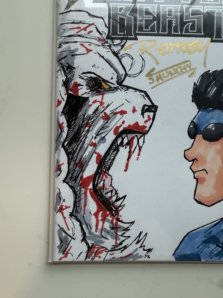 Battle Beast 1 Blank original art Sketch By SMUNCHY Signed by Ryan ...